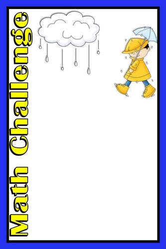 April BULLETIN BOARD MATH CHALLENGE Computation Critical Thinking Math ...