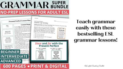 Esl Advanced Grammar Worksheets Teachers
