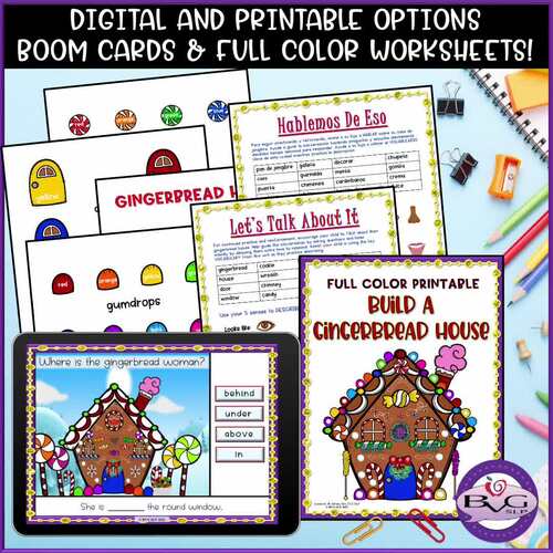 Build a Gingerbread House BOOM CARDS and PRINTABLE - Interactive Book ...