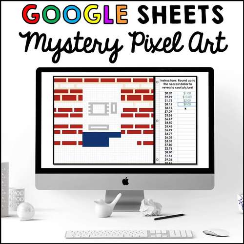 Life Skills - Money - Dollar Up - Mystery Pixel Art - Google Sheets - ATM