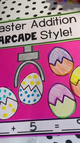 Easter Addition Math Craft by The Teaching Diva Corner | TPT