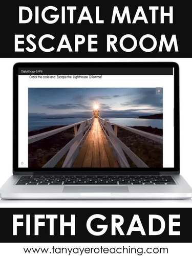 5th Grade Math Digital Escape Room | 5.NF.6 - Multiplying Fractions