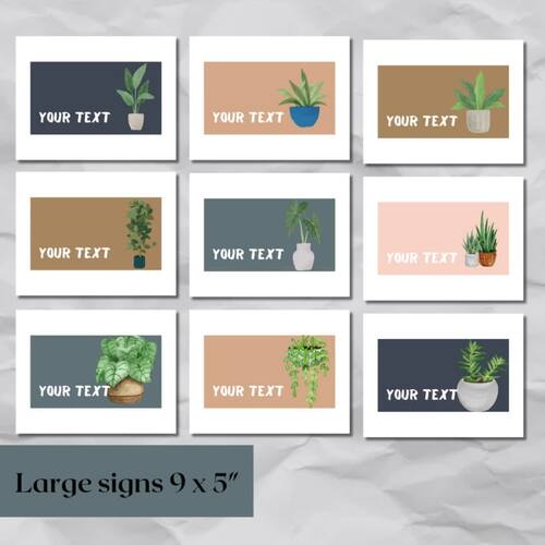 Rolling cart labels for a plant themed classroom | Trolley labels