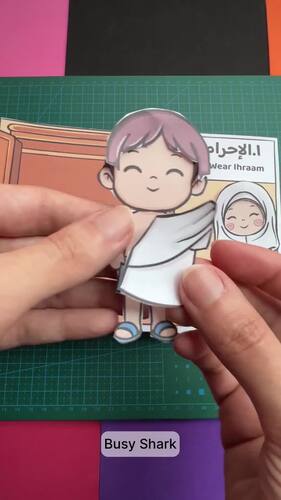 Interactive Hajj Guide Book | Easy Islamic Craft for Kids by Busy Shark