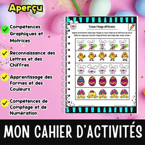 Pâques. Mon cahier d’activités by Nemoland - Apprentissage par le jeu
