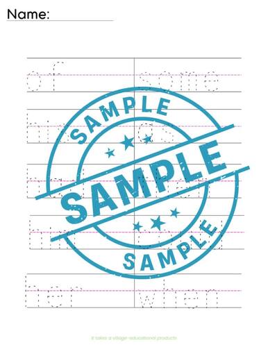 First Grade Dolch words Tracing worksheets | TPT