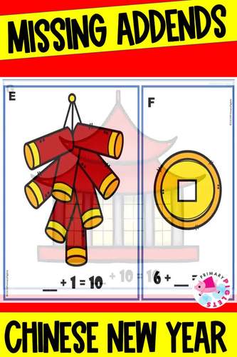 Chinese Lunar New Years Math Activities Addition to 10 Math Center