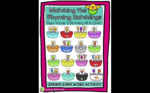 Sight Word Activity with Rhyming for Spring by Literacy Tweets | TPT