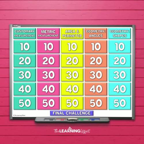 4th Grade Math Spiral Review #3 Game Show | End of Year Test Prep Activity