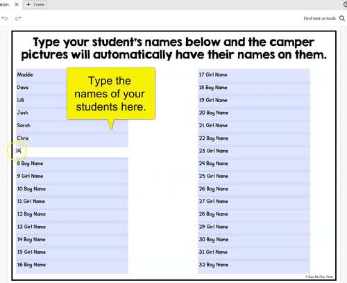 Camping Theme Door Display | Bulletin Board Décor Set | EDITABLE Names ...