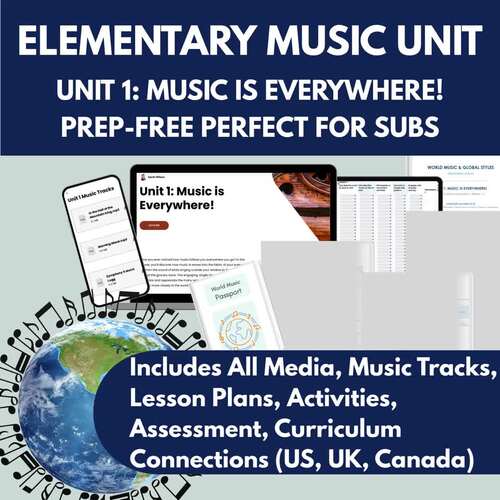 Elementary Music Unit 1 Lesson Plans Print Digital Prep Free Sub All ...