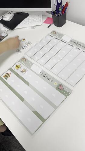 Child Daily and Weekly Routines Board | Child Organisation Calendar