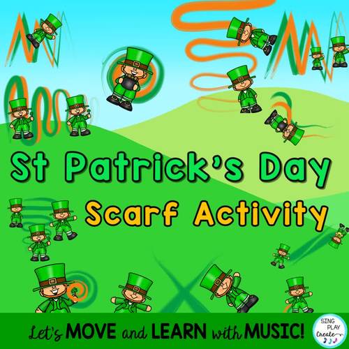 St. Patrick's Day Leprechaun Scarf-Ribbon Music and Movement Activities ...