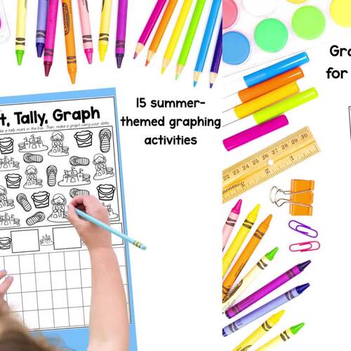Count Tally and Graph Summer Math Activities by I Love 1st Grade