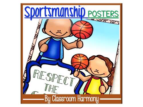 Social Emotional Learning Sportsmanship Posters in Color and B/W