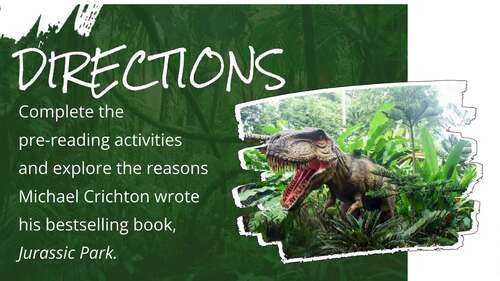 Jurassic Park: Pre-Reading, Introduction, & Prologue Bundle | TPT