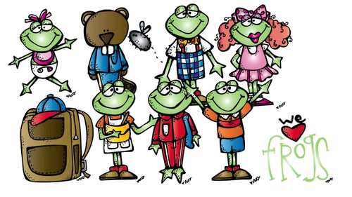 We love frogs clip art frog clip art literature clip art COLORED Version