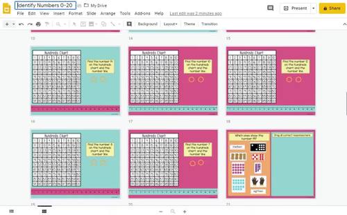 Identifying Numbers 0-20 [for Google Slides™] by Miss Fish | TPT