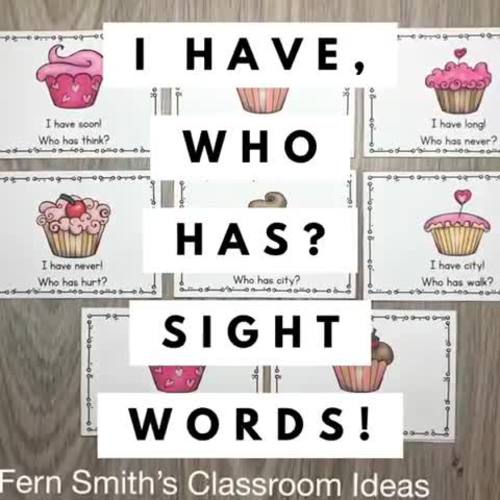 3rd Grade Sight Words I Have Who Has Card Game by Fern Smith's ...