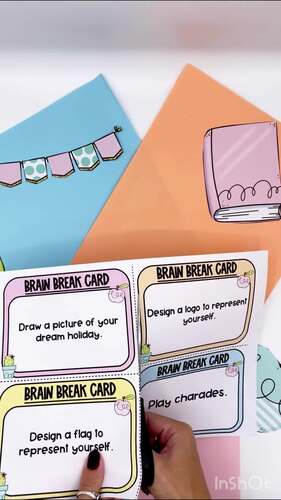 Kindergarten Brain Break Activity Cards 1st Grade 2nd Grade | TPT
