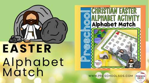 Christian Easter Activity - Easter Alphabet Match by Preschool SOS