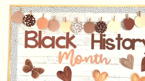 Black History Month Interactive Bulletin Board, Classroom Door Decor ...