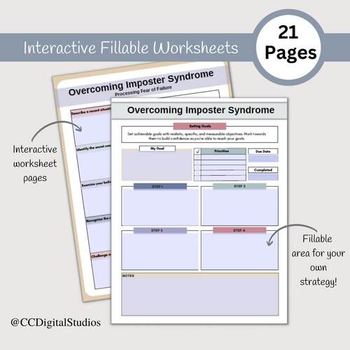 Imposter Syndrome Worksheets and Information, Confidence Printable