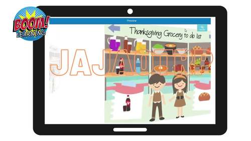 Thanksgiving Activity Attention to Details - Boom Cards Distance Learning