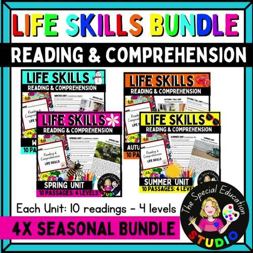 BUNDLE Differentiated reading & comprehension passages functional life ...