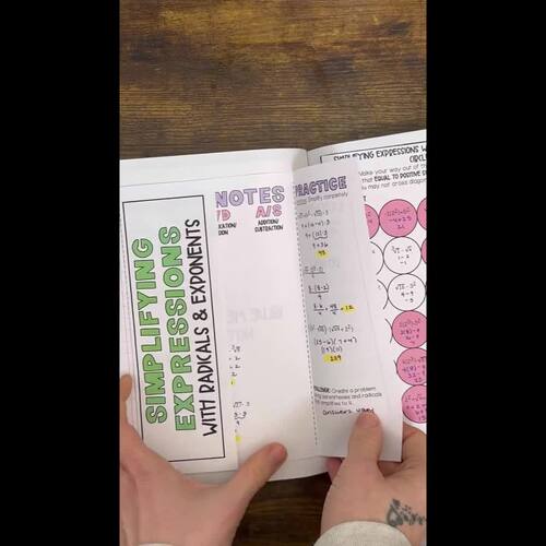 Exponent Rules and Linear Equations Foldables | Notes | Interactive ...