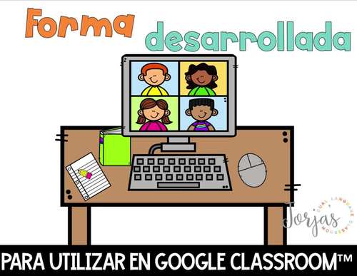 Forma desarrollada Digital Expanded form in Spanish Seesaw Google Slides