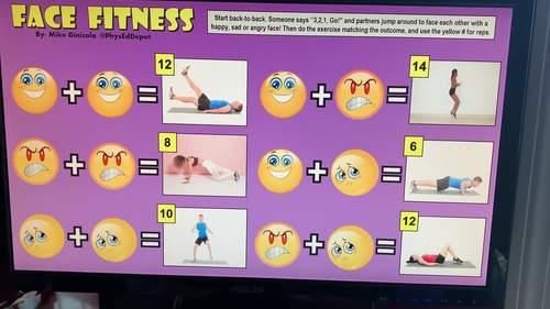 FACE FITNESS Powerpoint instant activity warm up - SEL (social-emotional)