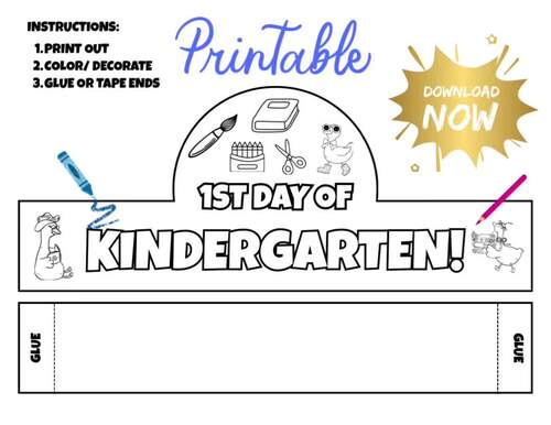 First Day of School Kindergarten Headband Craft Silly Goose Back to ...
