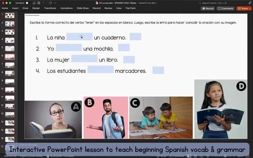 Beginner Elementary Spanish Lesson | La escuela, los útiles escolares ...
