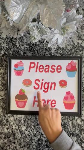 Valentine's Day Please Sign In Poster School Night Parent Teacher ...