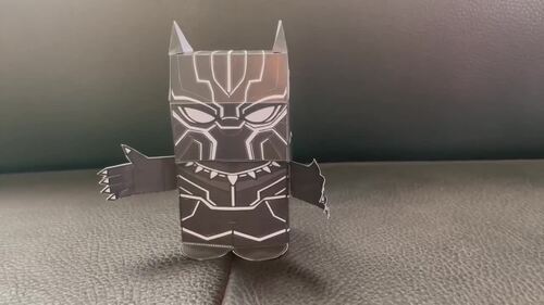 Black Panther MarveI Inspired Craft | 3D Superhero | Papercraft Craftivity
