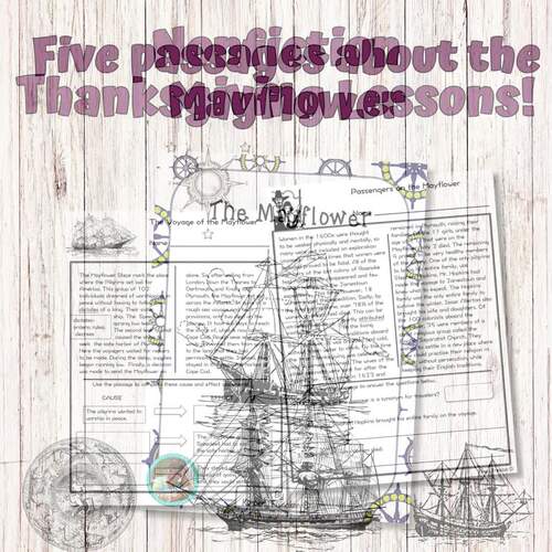 The Mayflower Nonfiction Reading Comprehension Passages | Questions ...