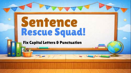 Fix Sentences Capitalization and Punctuation – Interactive Google Slides