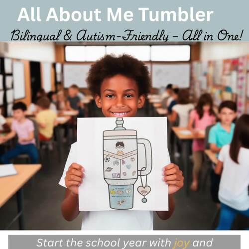 All About Me tumbler Craft | Back to School Icebreaker | Get to Know ...