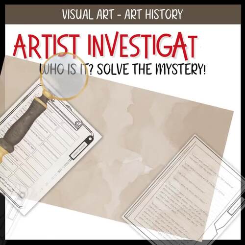 Artist Investigation Worksheet Packet, Identify the Famous Artist: Andy ...