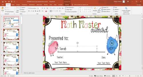 End of year awards printable and editable version by Denisa | TPT