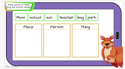 Nouns: Singular, Plural, Irregular + Assignment by My ESL World | TPT