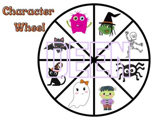 October/Halloween Writing Center Character & Setting Spinners | TPT
