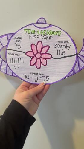 Tea Pot Math Place Value Craft by The Teaching Diva Corner | TPT
