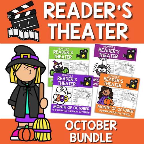 October Readers Theater Activities Bundle | Reading Fluency Skits Play ...