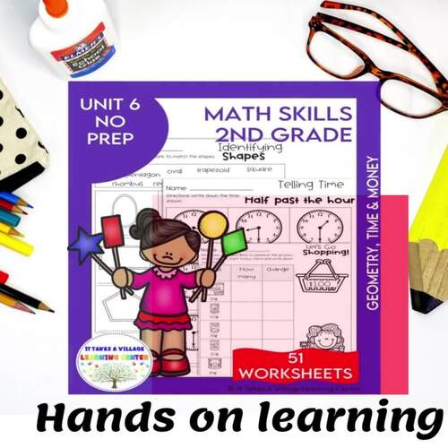 Geometry, Money & Telling Time Worksheets - Illustrative Math Unit 6