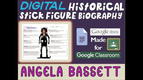 BLACK HISTORY MONTH BUNDLE- ALL 50 Google Doc Stick Figure Mini Bios