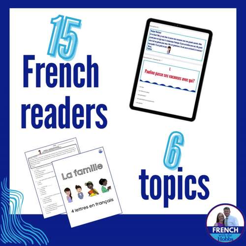 Beginner French Reading Comprehension BUNDLE 15 Passages & Questions