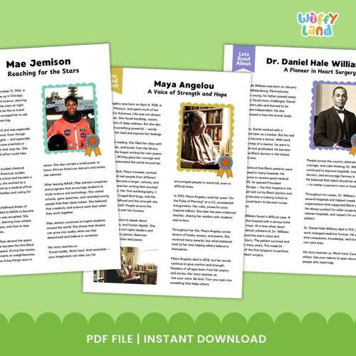 Black History Month Biographies | 31 Reading Passages & Bulletin Board ...