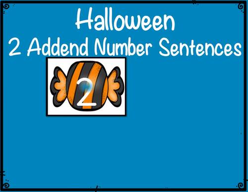 Halloween Build 2 Addend 0-20 Addition & Subtraction Number Sentence